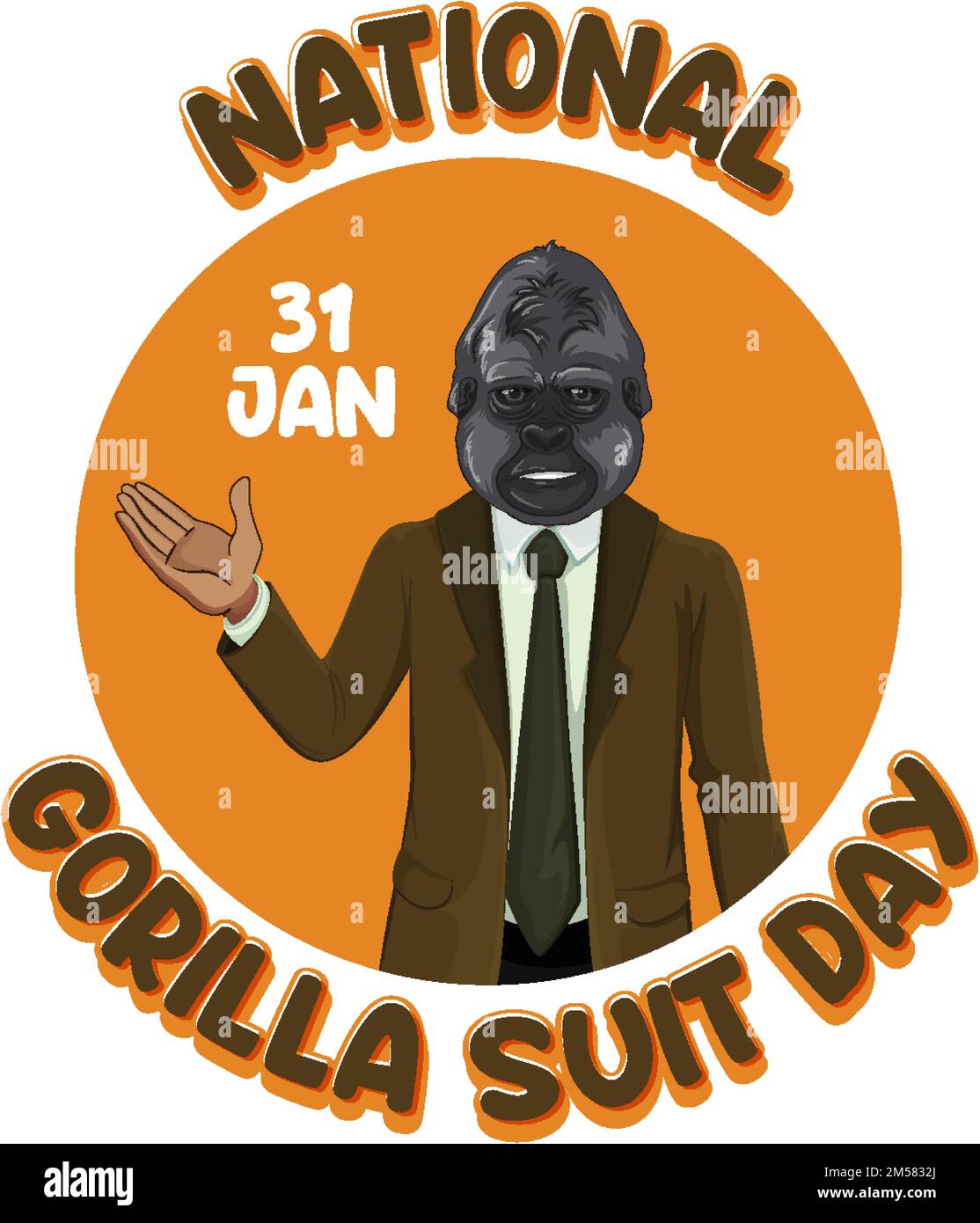 National Gorilla Suit Day Banner Design illustration Stock Vector Image ...