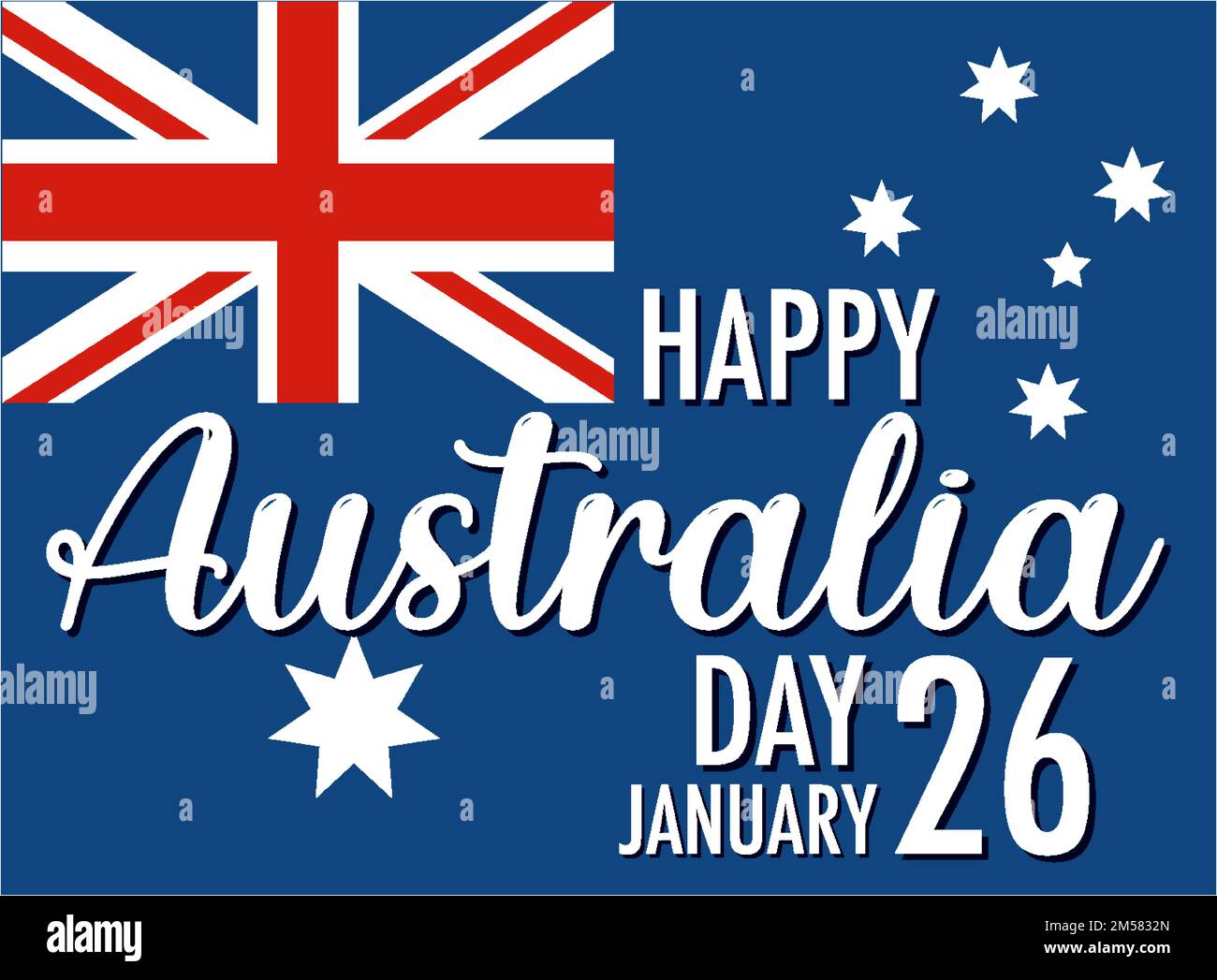 Happy Australia Day Banner Design illustration Stock Vector Image & Art ...