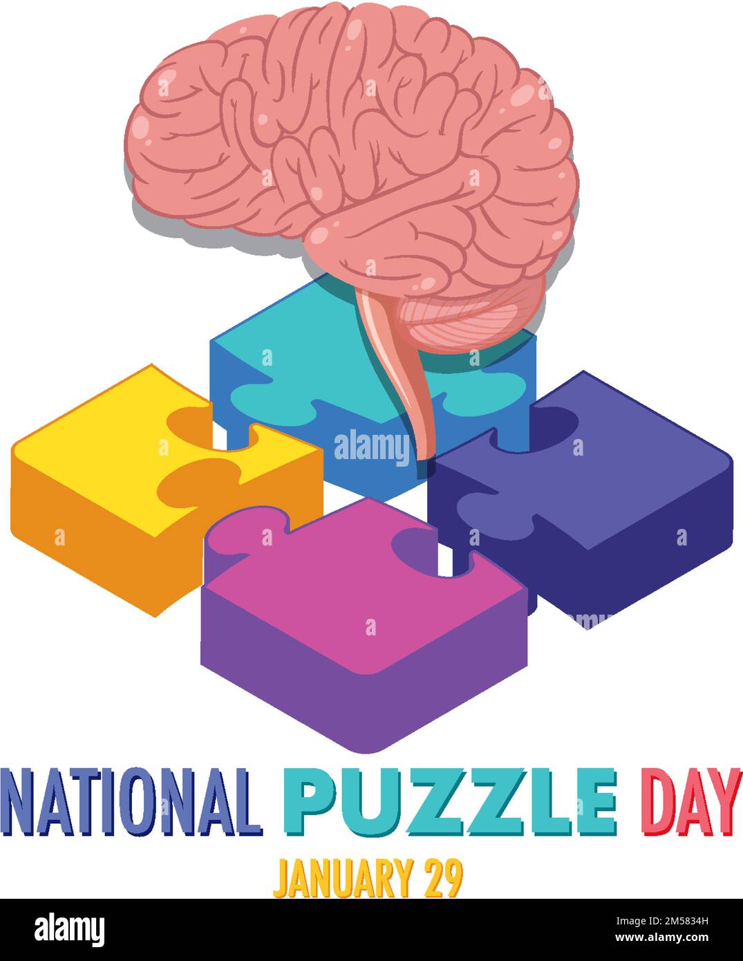 National Puzzle Day Banner Design illustration Stock Vector Image & Art ...