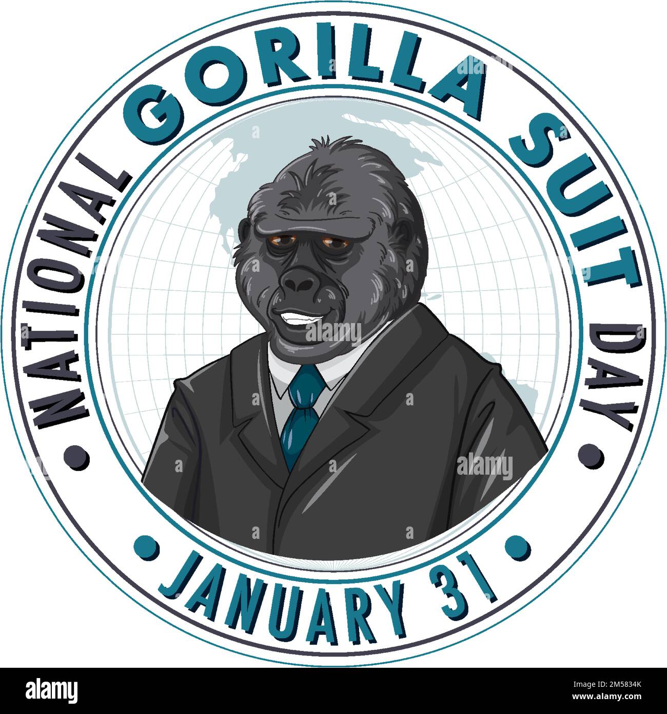 National Gorilla Suit Day Banner illustration Stock Vector Image & Art ...