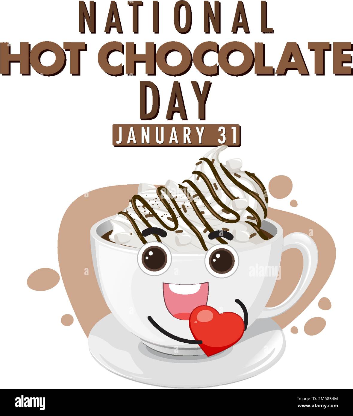 National Hot Chocolate Day Banner Design illustration Stock Vector ...