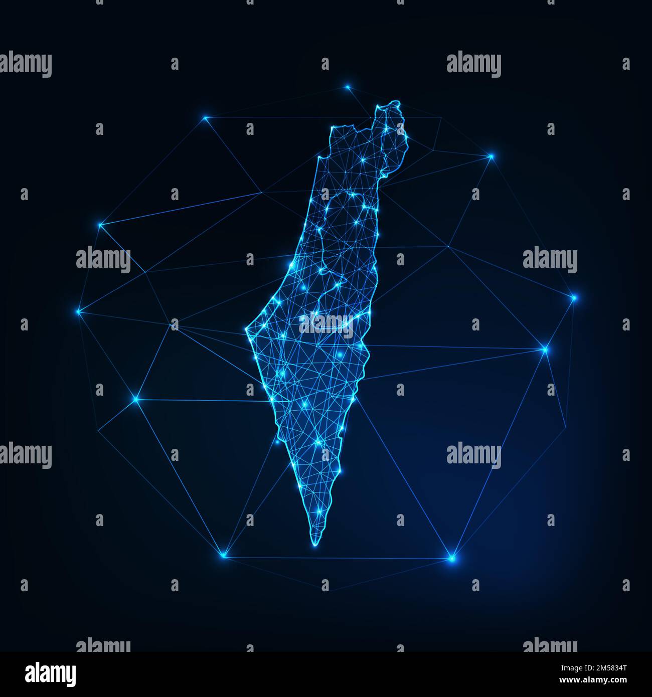 Outline map of israel