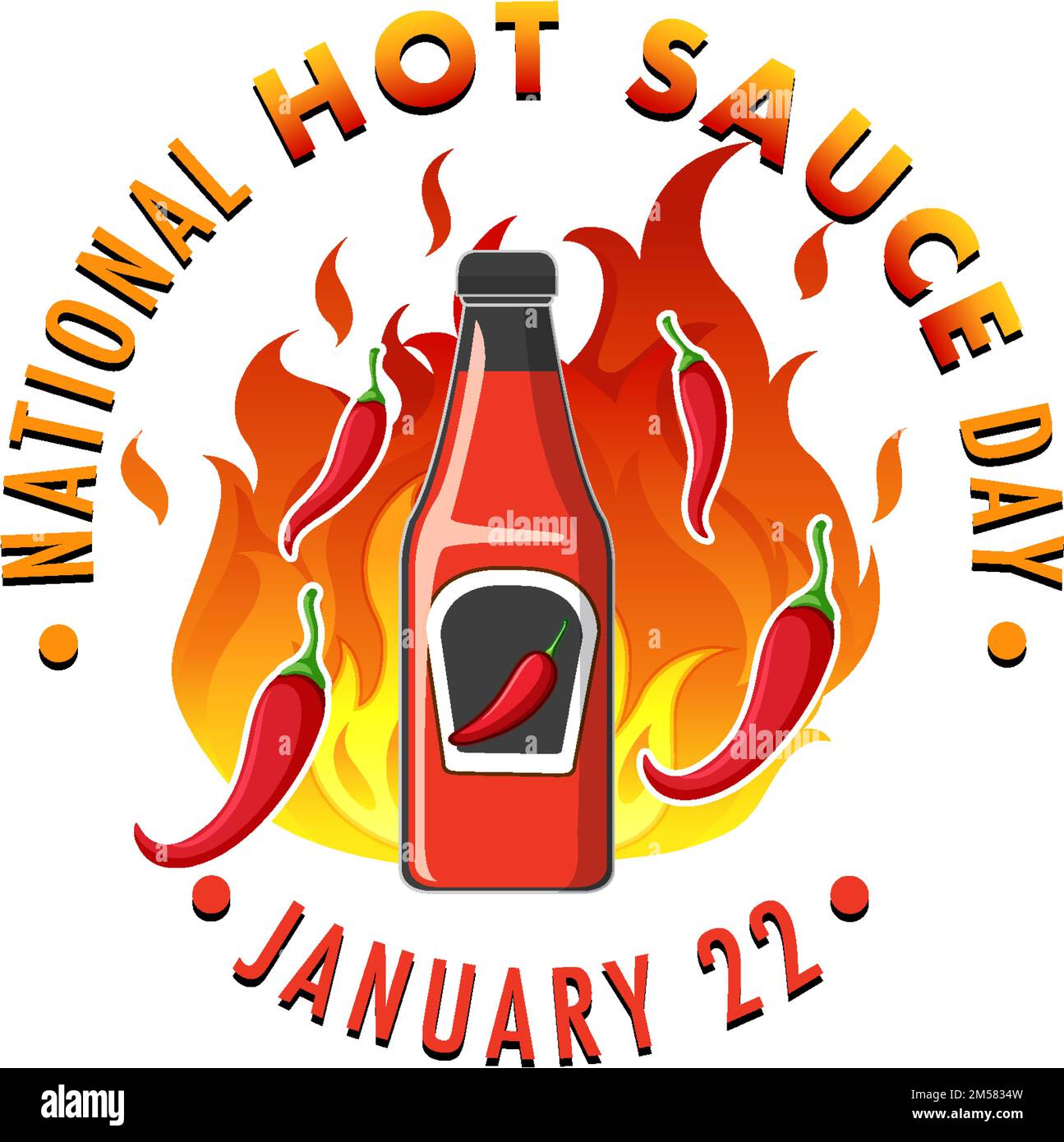 National Hot Sauce Day Banner Design illustration Stock Vector Image ...