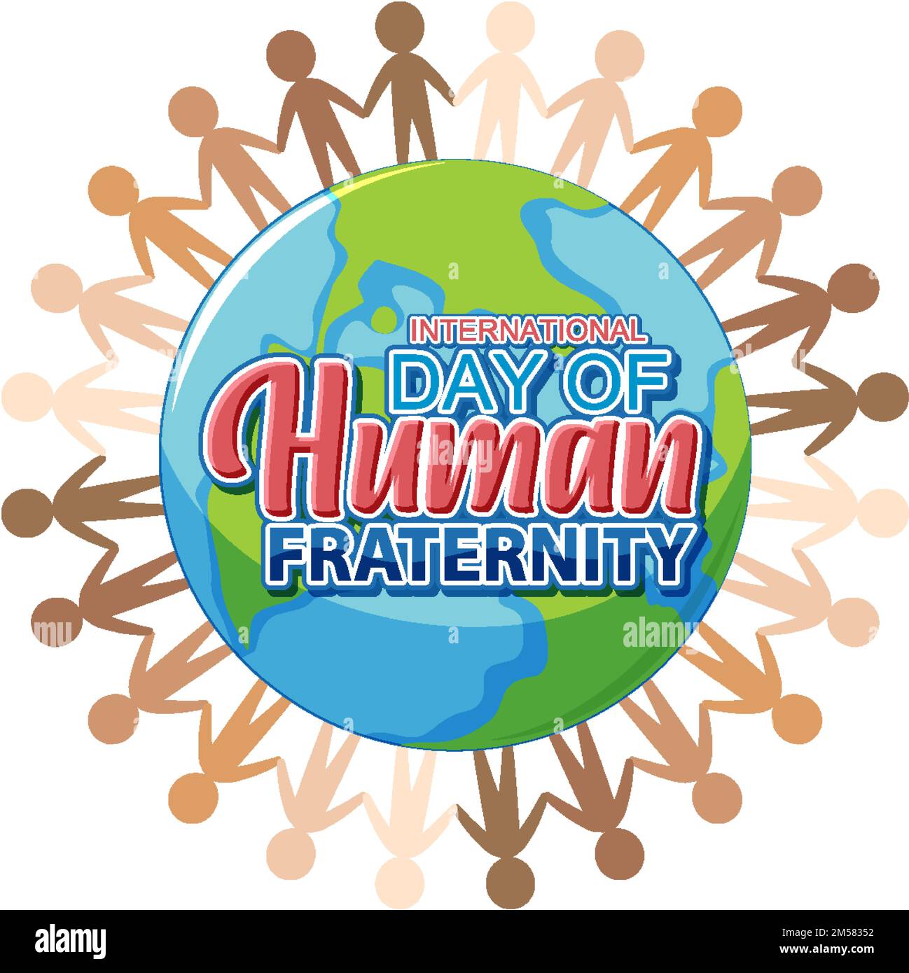 International day of human fraternity illustration Stock Vector Image ...