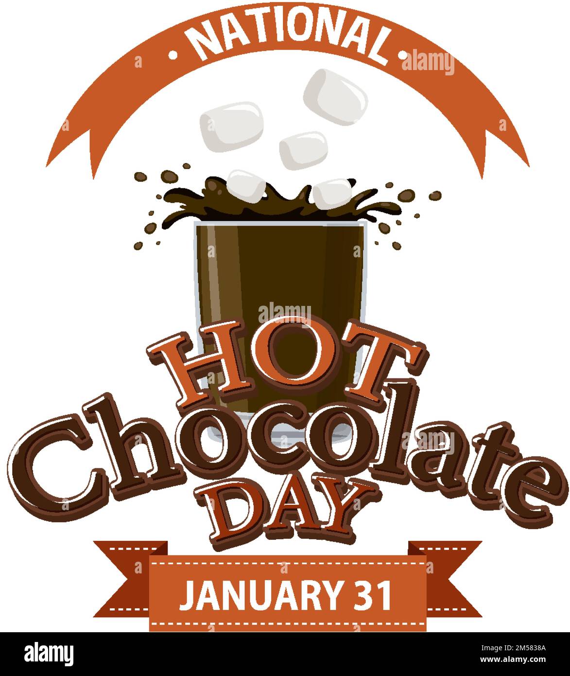 Hot Chocolate Day Banner Design illustration Stock Vector Image & Art ...