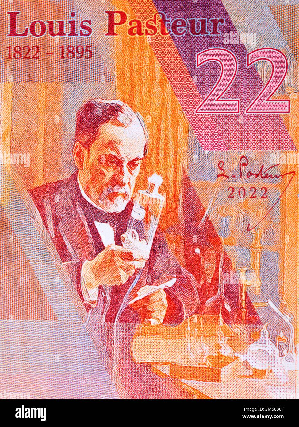 Louis Pasteur a closeup portrait from money Stock Photo - Alamy