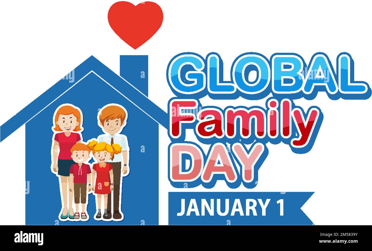 Global Family Day banner design illustration Stock Vector Image & Art ...