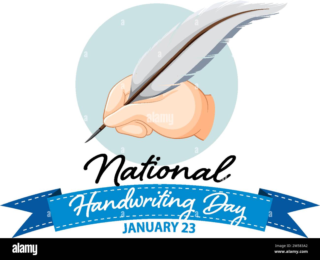 National Handwriting Day Logo Banner illustration Stock Vector Image ...
