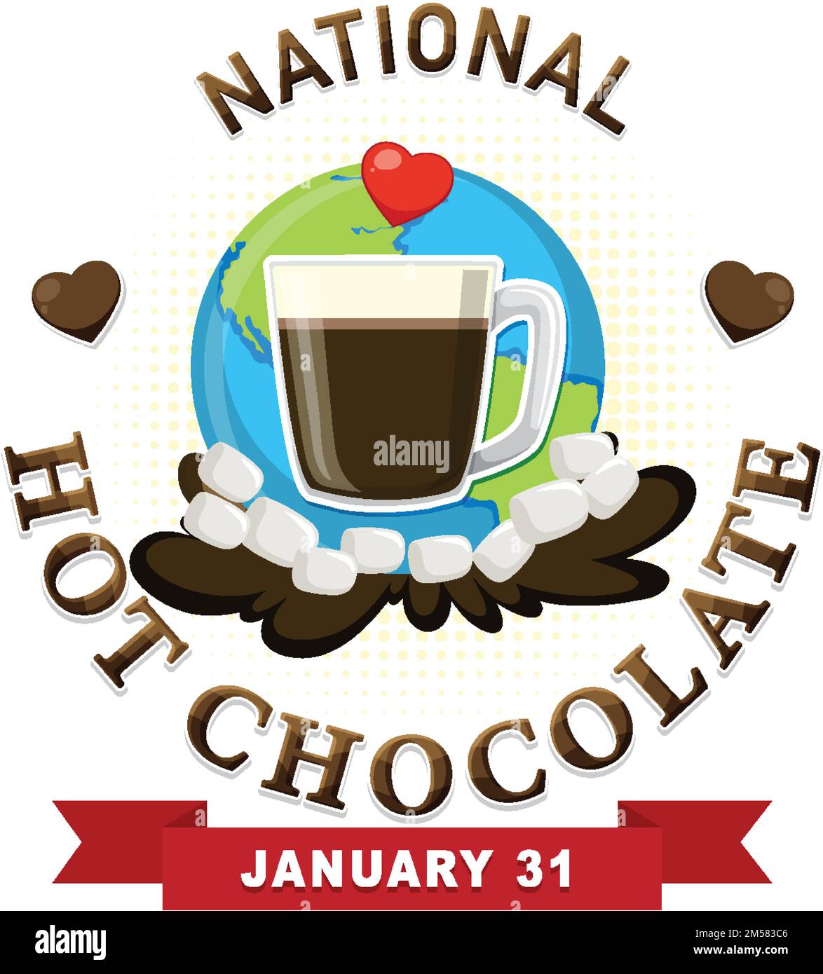 National Hot Chocolate Day Banner Design illustration Stock Vector ...