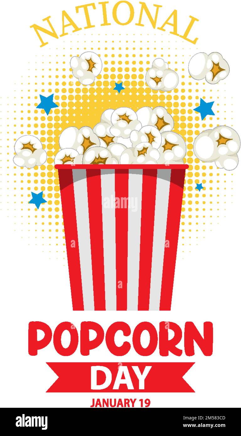National Popcorn Day Banner Design illustration Stock Vector Image ...