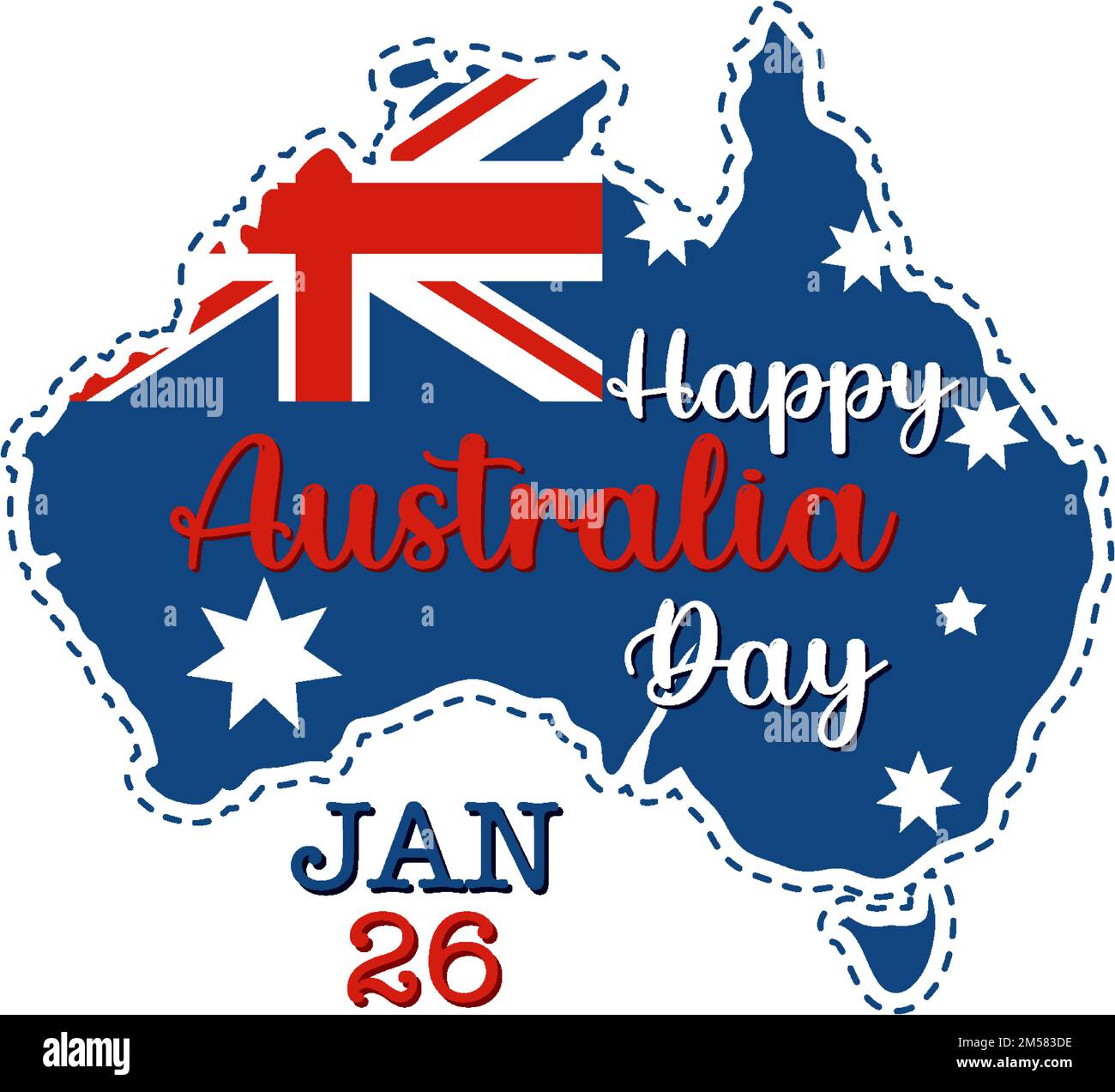Happy Australia Day Banner Design illustration Stock Vector Image & Art ...