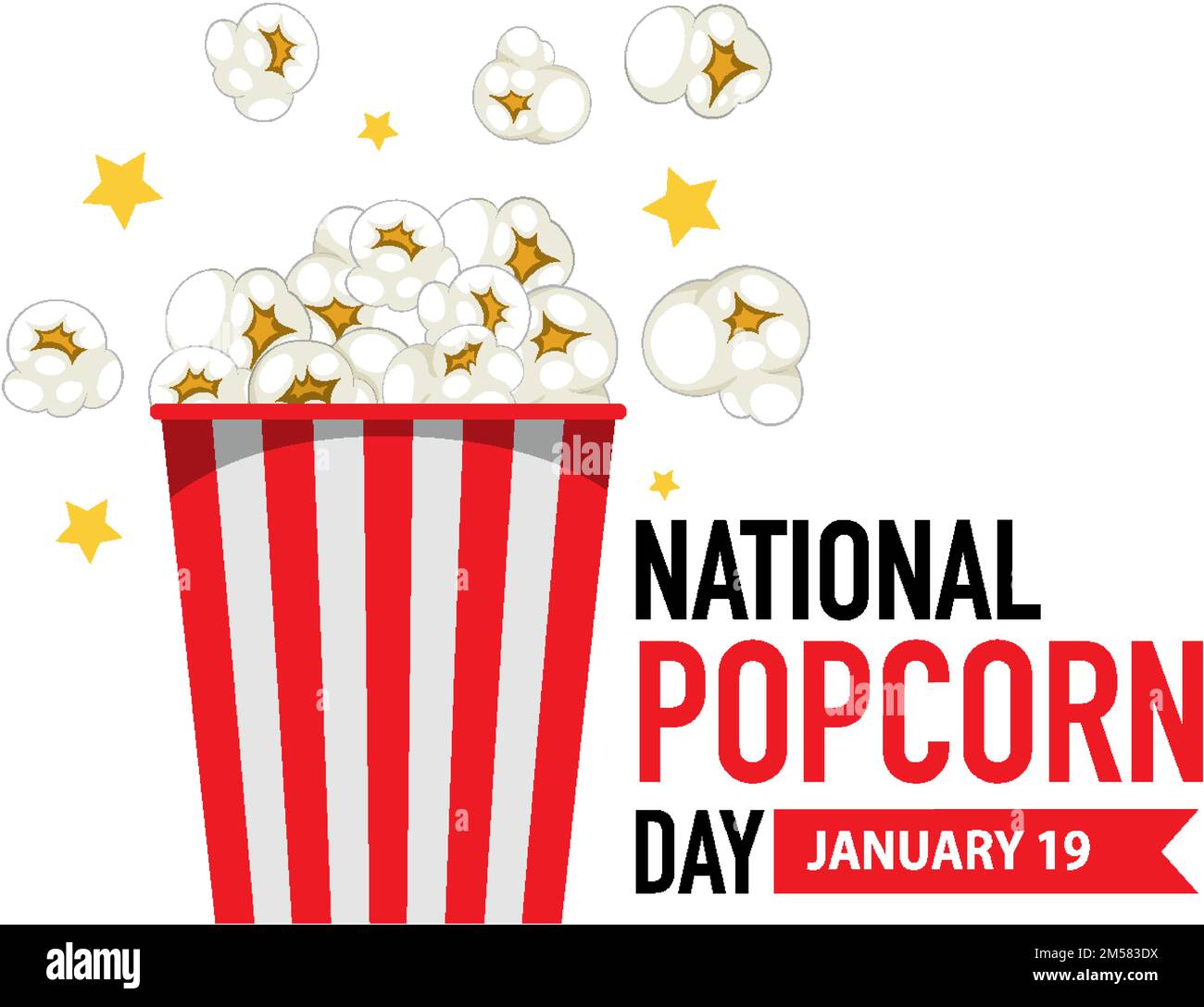 National Popcorn Day Banner Design illustration Stock Vector Image ...