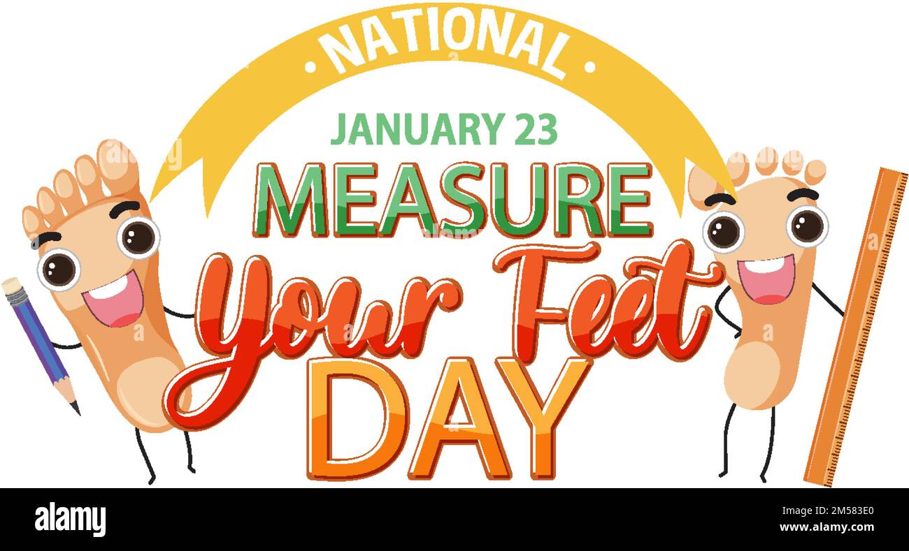 Measure your feet day banner design illustration Stock Vector Image ...