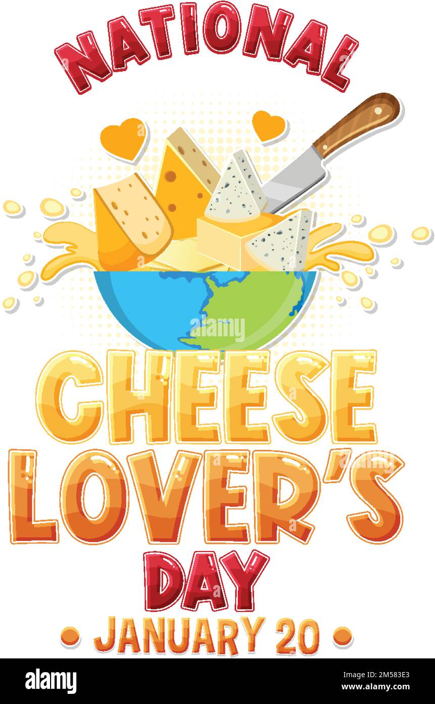 National Cheese Lovers Day Banner Design illustration Stock Vector ...