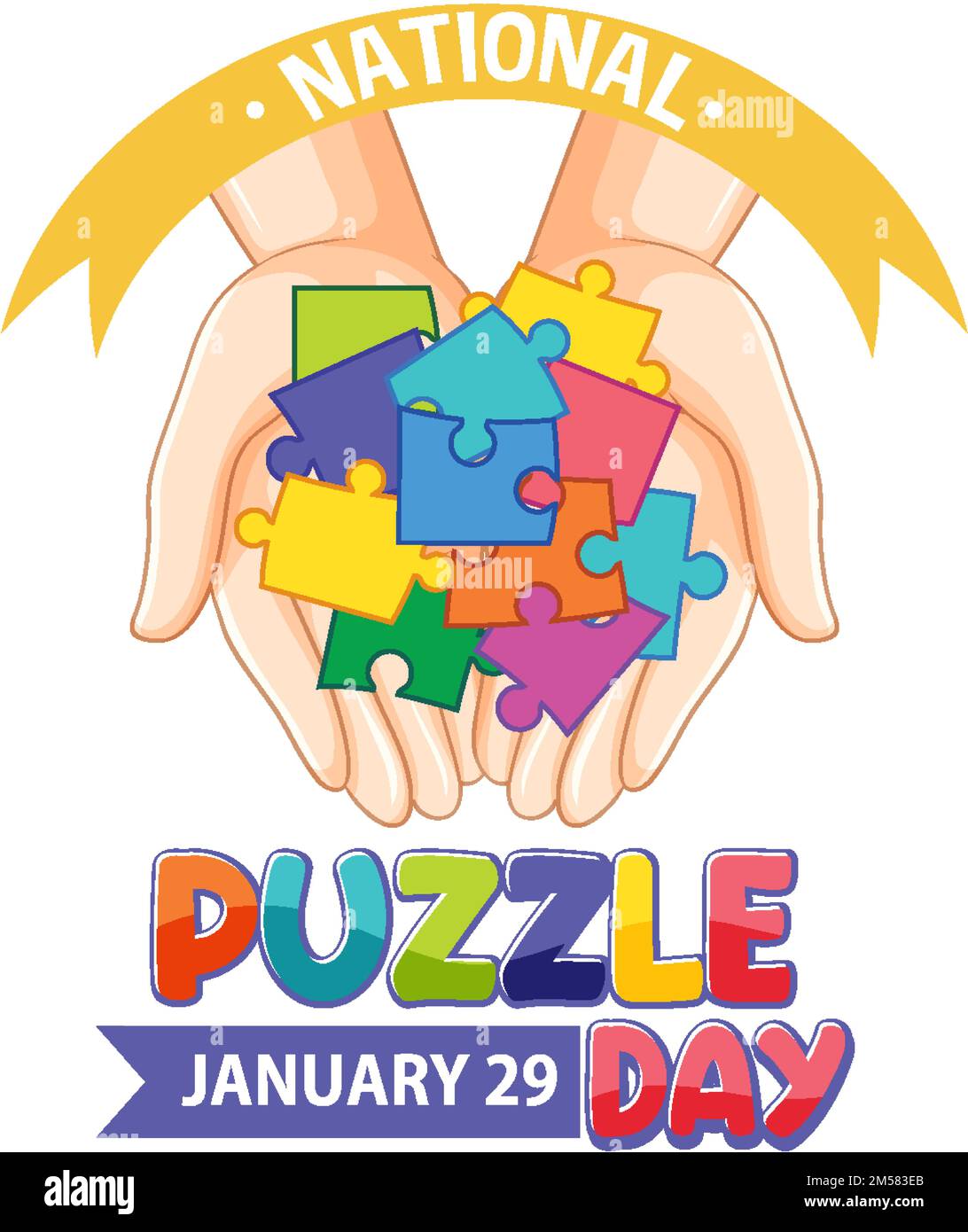 National puzzle day banner illustration Stock Vector Image & Art - Alamy