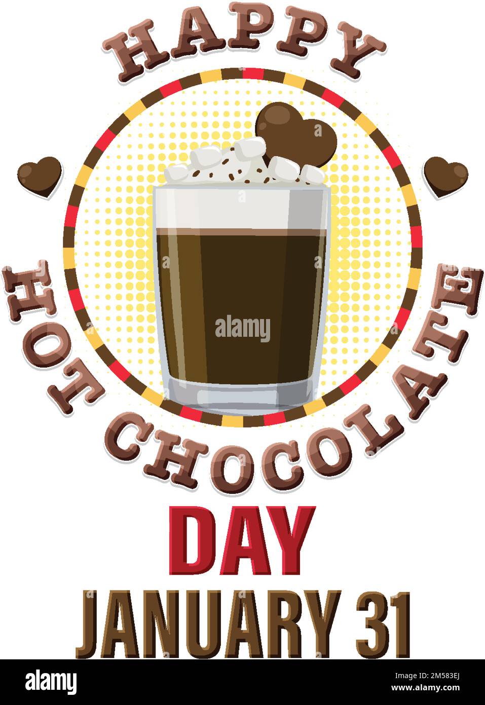 National Hot Chocolate Day Banner Design illustration Stock Vector ...