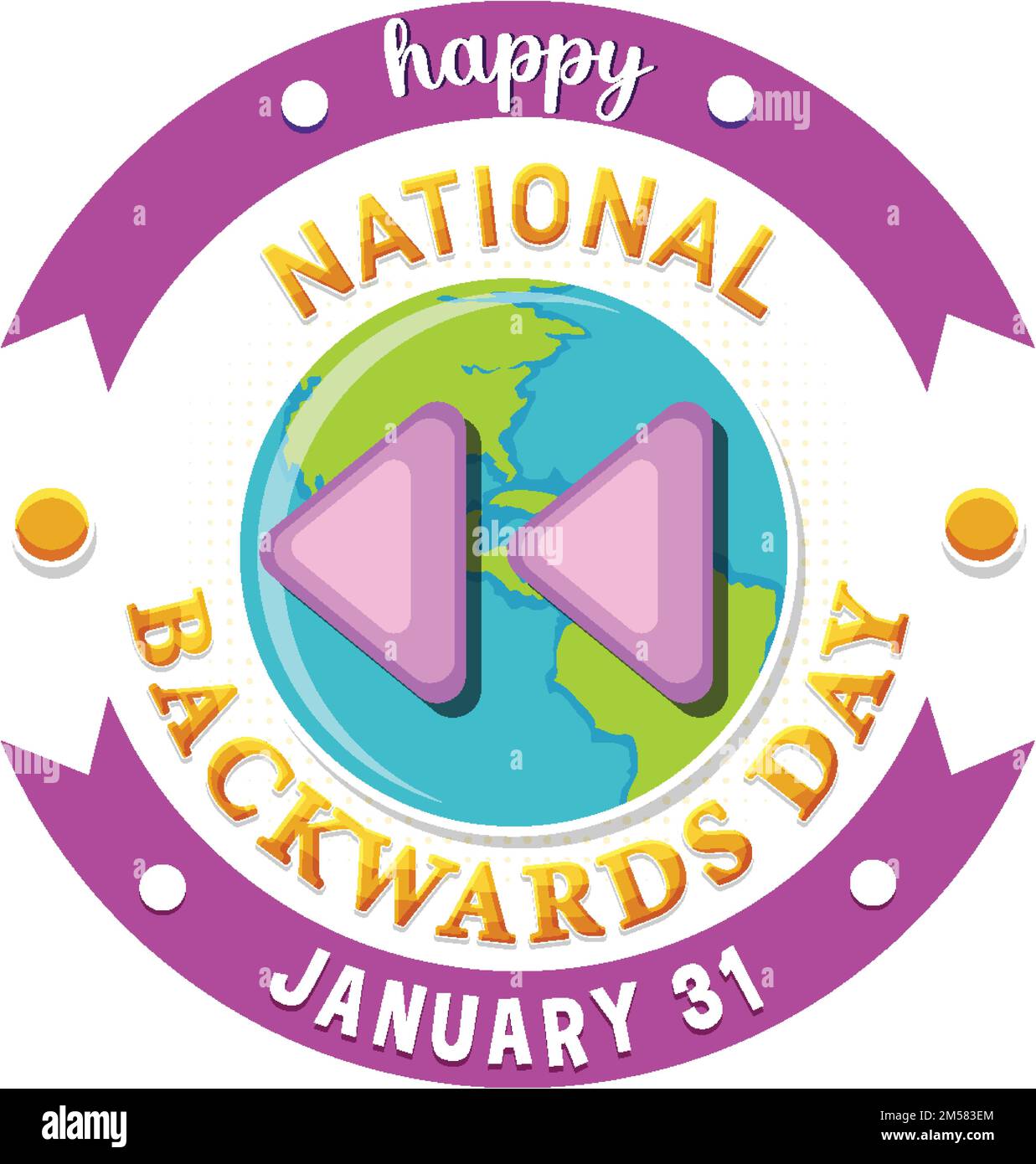 National backward day banner design illustration Stock Vector Image ...
