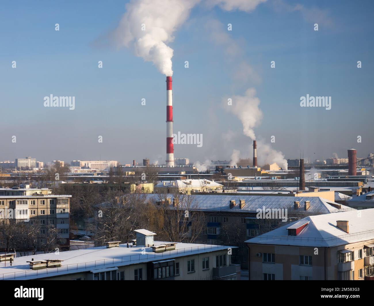 The city outdoor Factory chimneys Stock Photo - Alamy