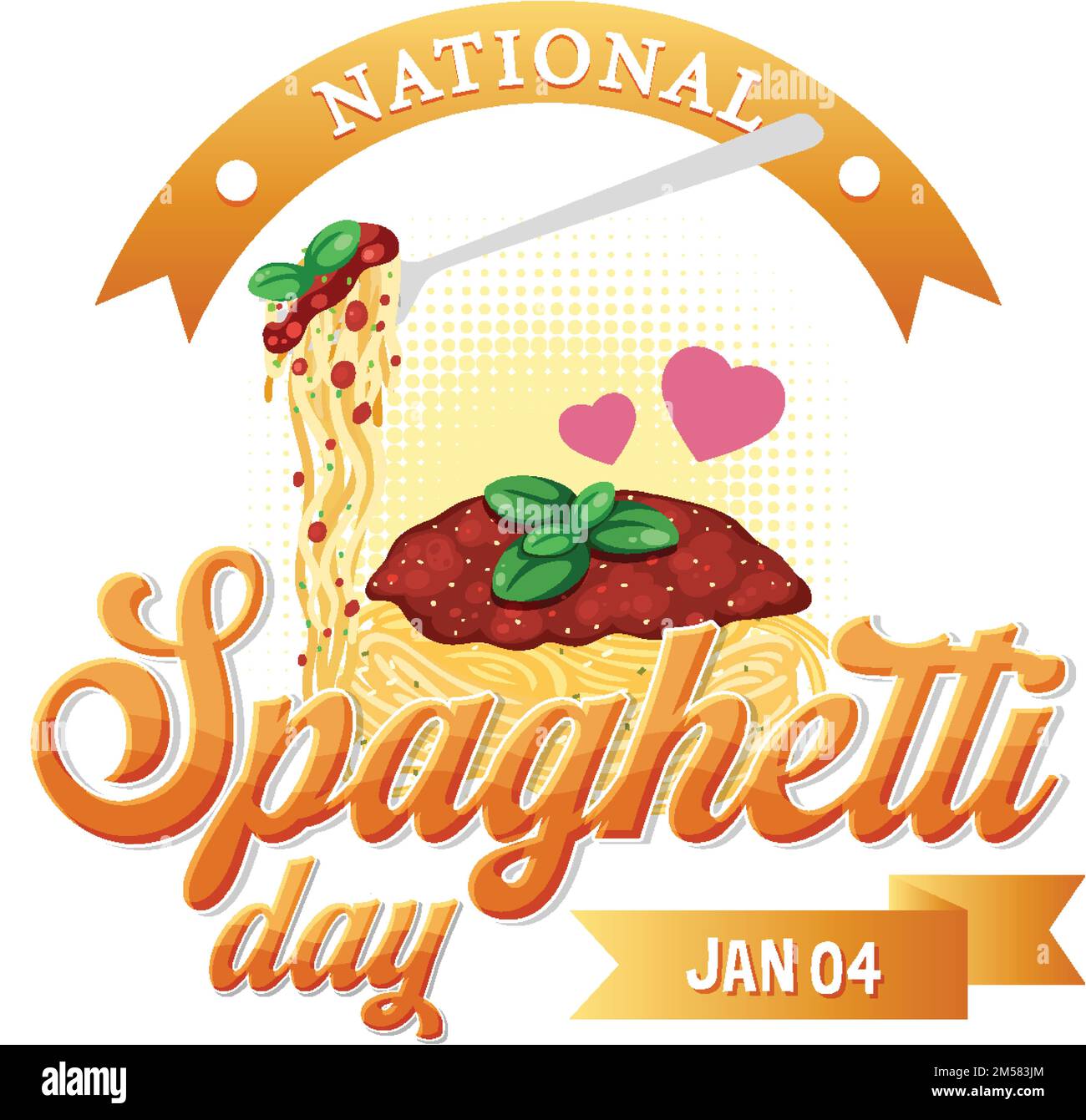 National Spaghetti Day Banner Design illustration Stock Vector Image ...