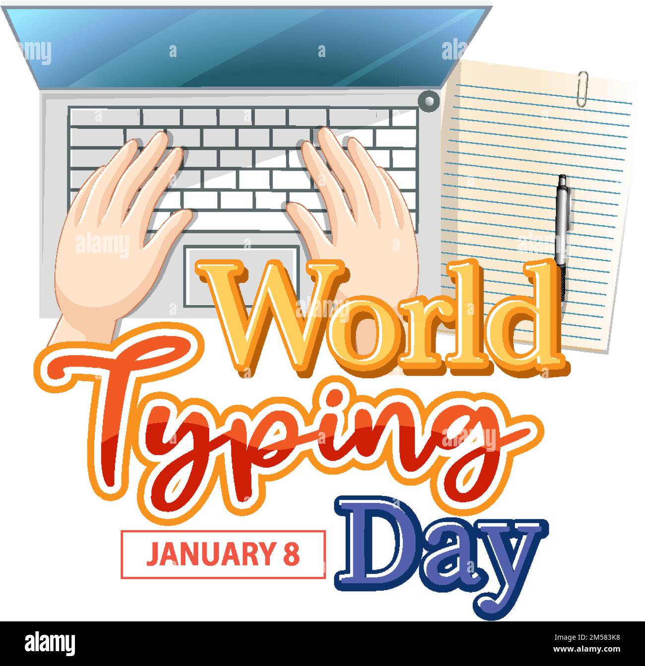 World Typing Day Banner Design illustration Stock Vector Image & Art ...