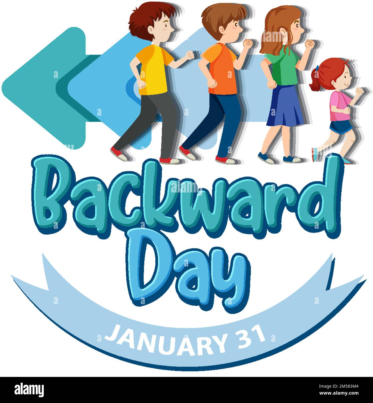 National backward day banner design illustration Stock Vector Image ...