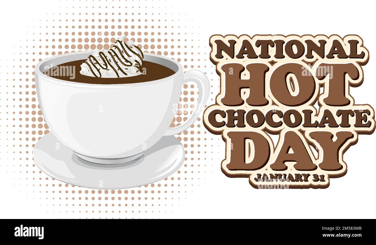 National Hot Chocolate Day Banner Design illustration Stock Vector ...