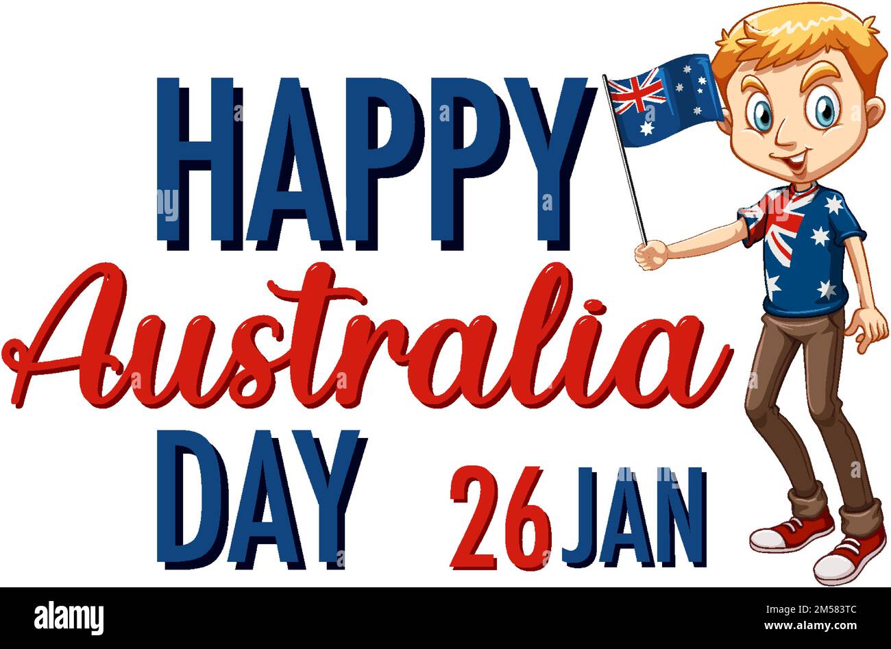 Happy Australia Day Banner Design illustration Stock Vector Image & Art ...