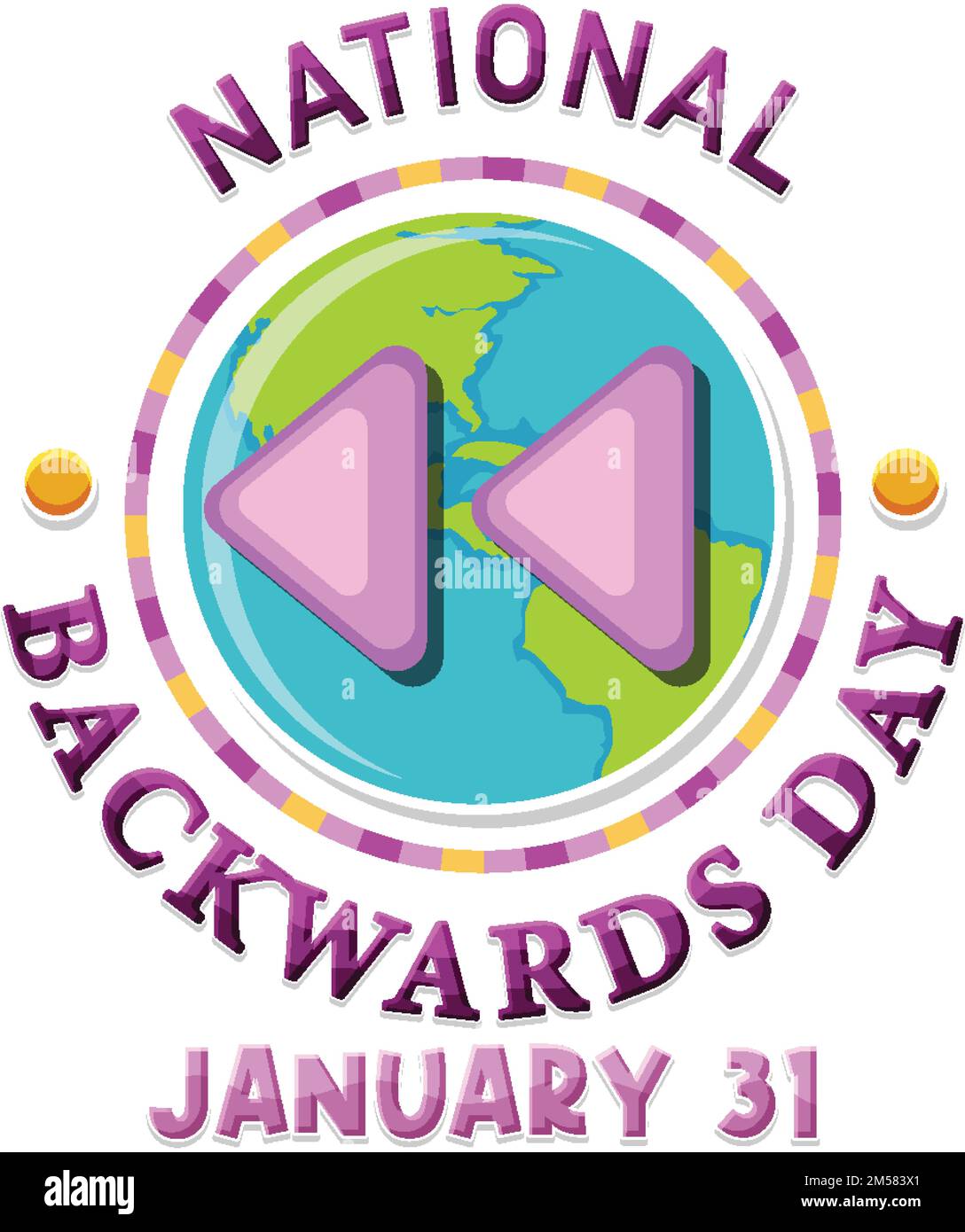 National backward day banner design illustration Stock Vector Image ...