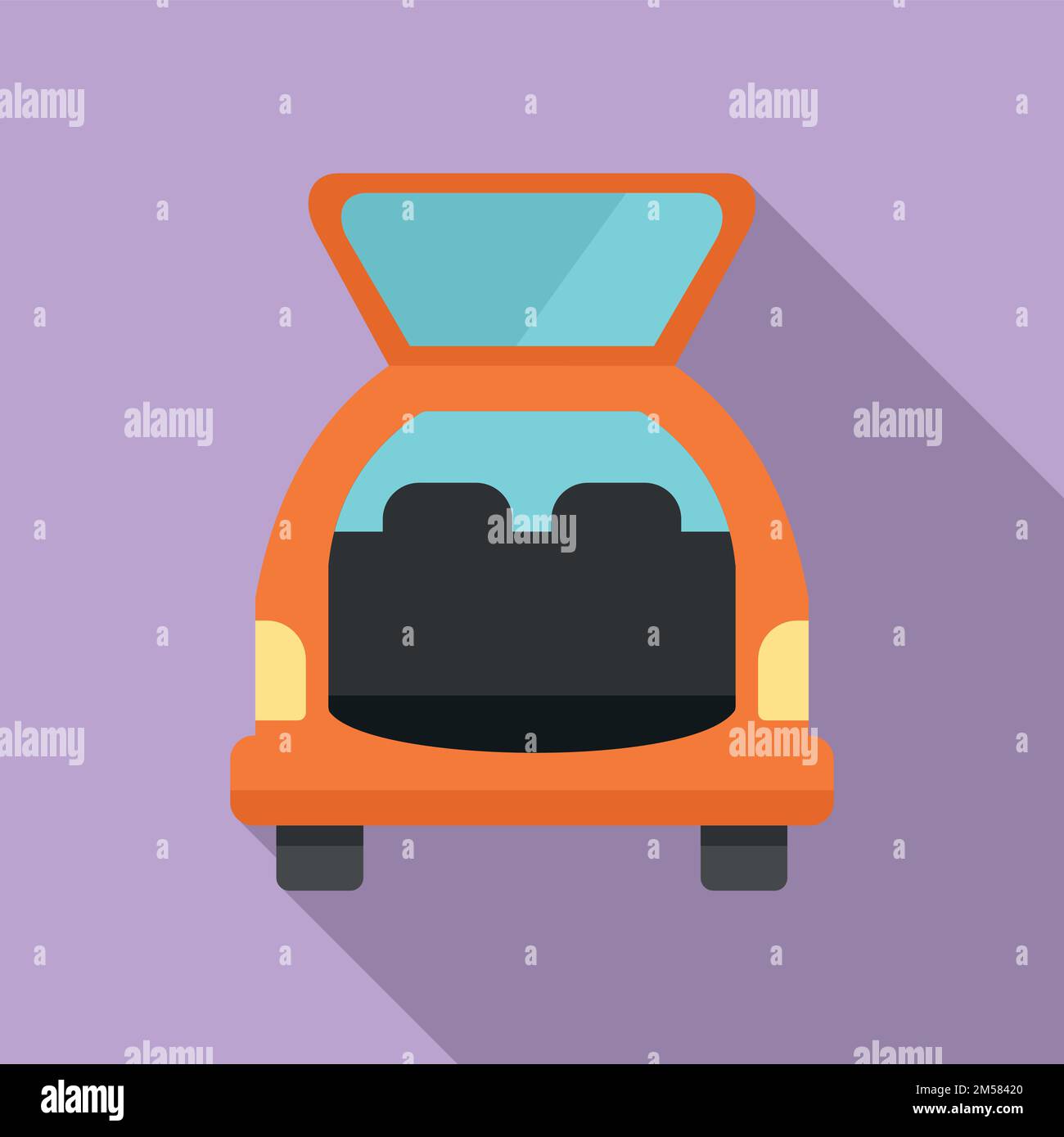 Car with open trunk clipart Stock Vector Images - Alamy