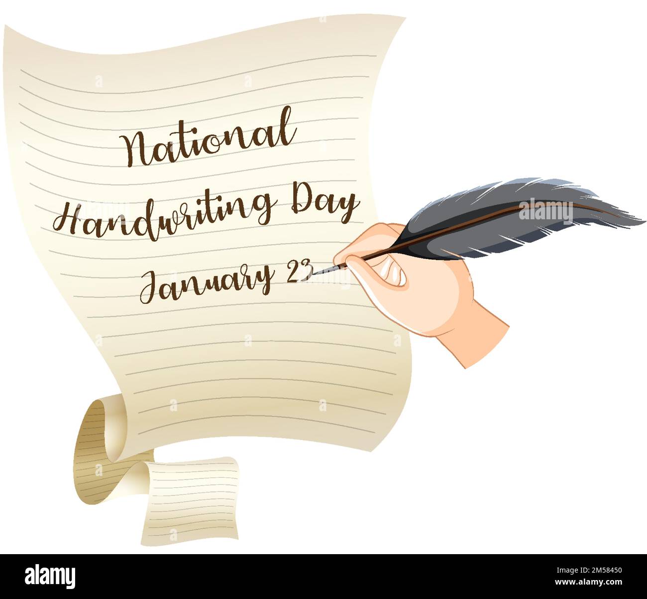 National Handwriting Day Banner Design illustration Stock Vector Image ...