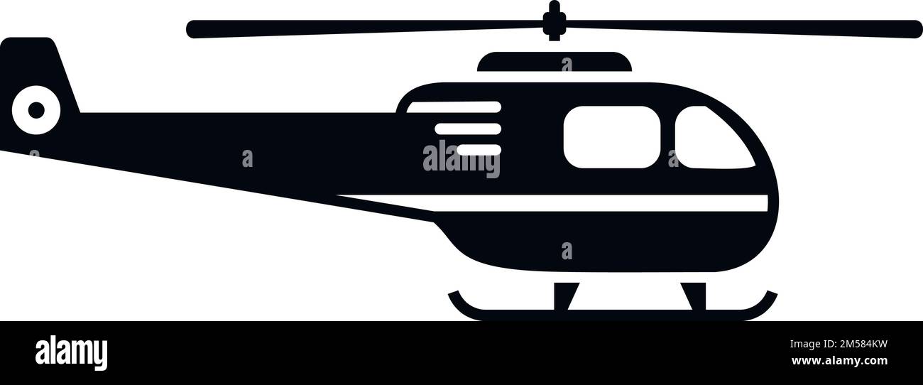 Rescue helicopter icon simple vector. Air transport. Sea military Stock ...