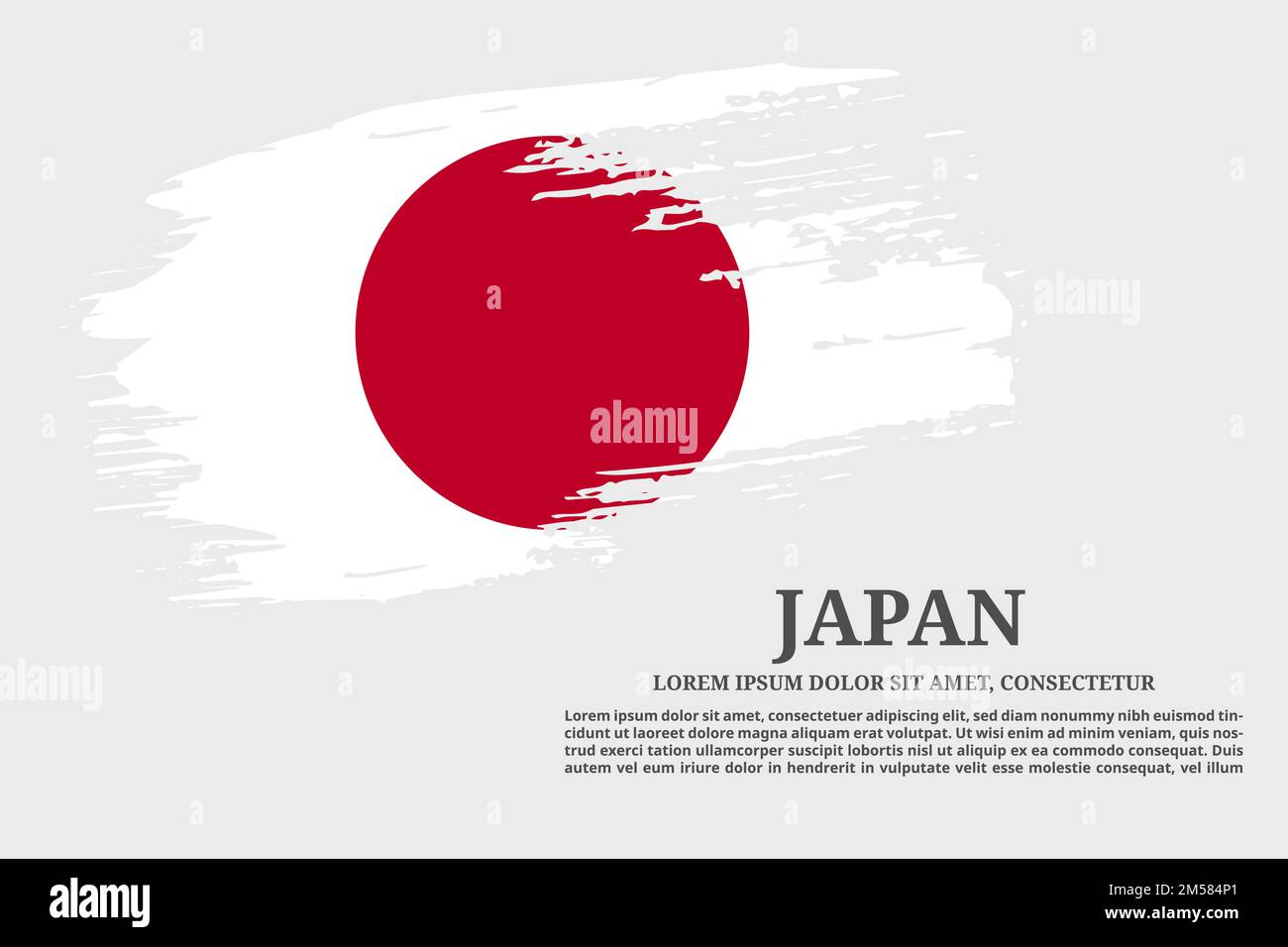 Japan flag grunge brush and text poster, vector Stock Vector Image ...