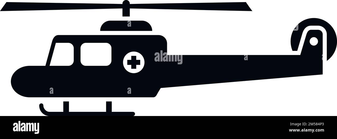 Air rescue helicopter icon simple vector. Sea chopper. Aerial guard ...