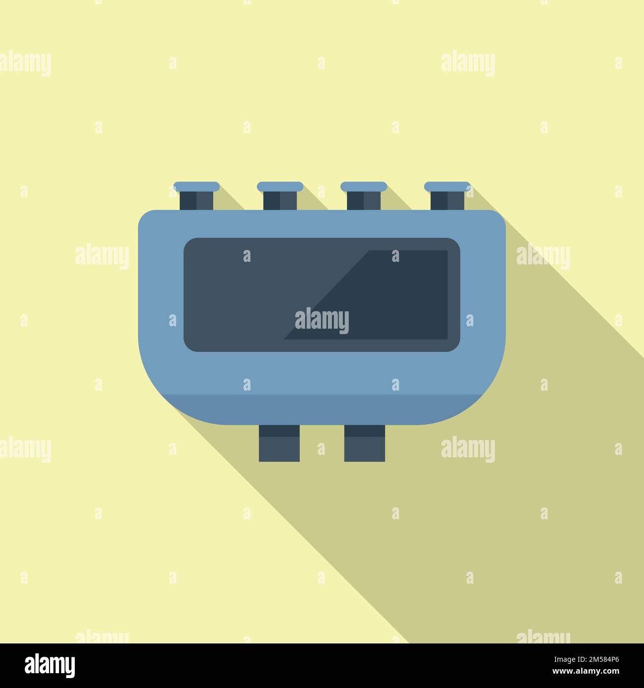Switch junction box icon flat vector. Electric power. Circuit safety ...