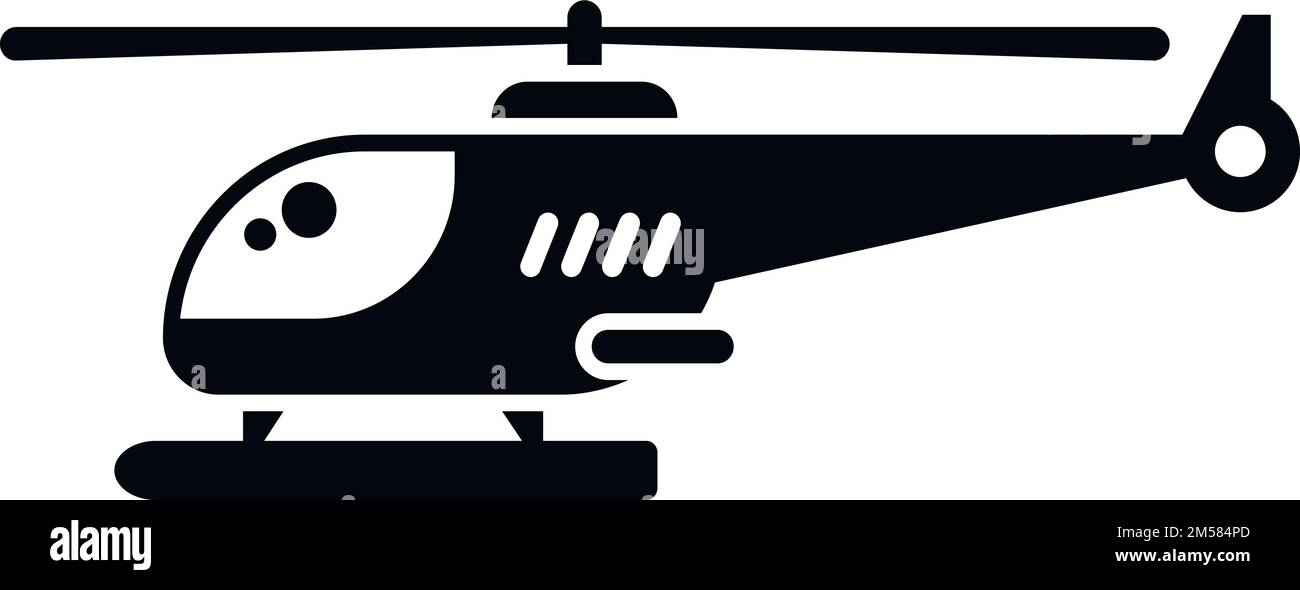 Military rescue helicopter icon simple vector. Air transport. Aerial ...