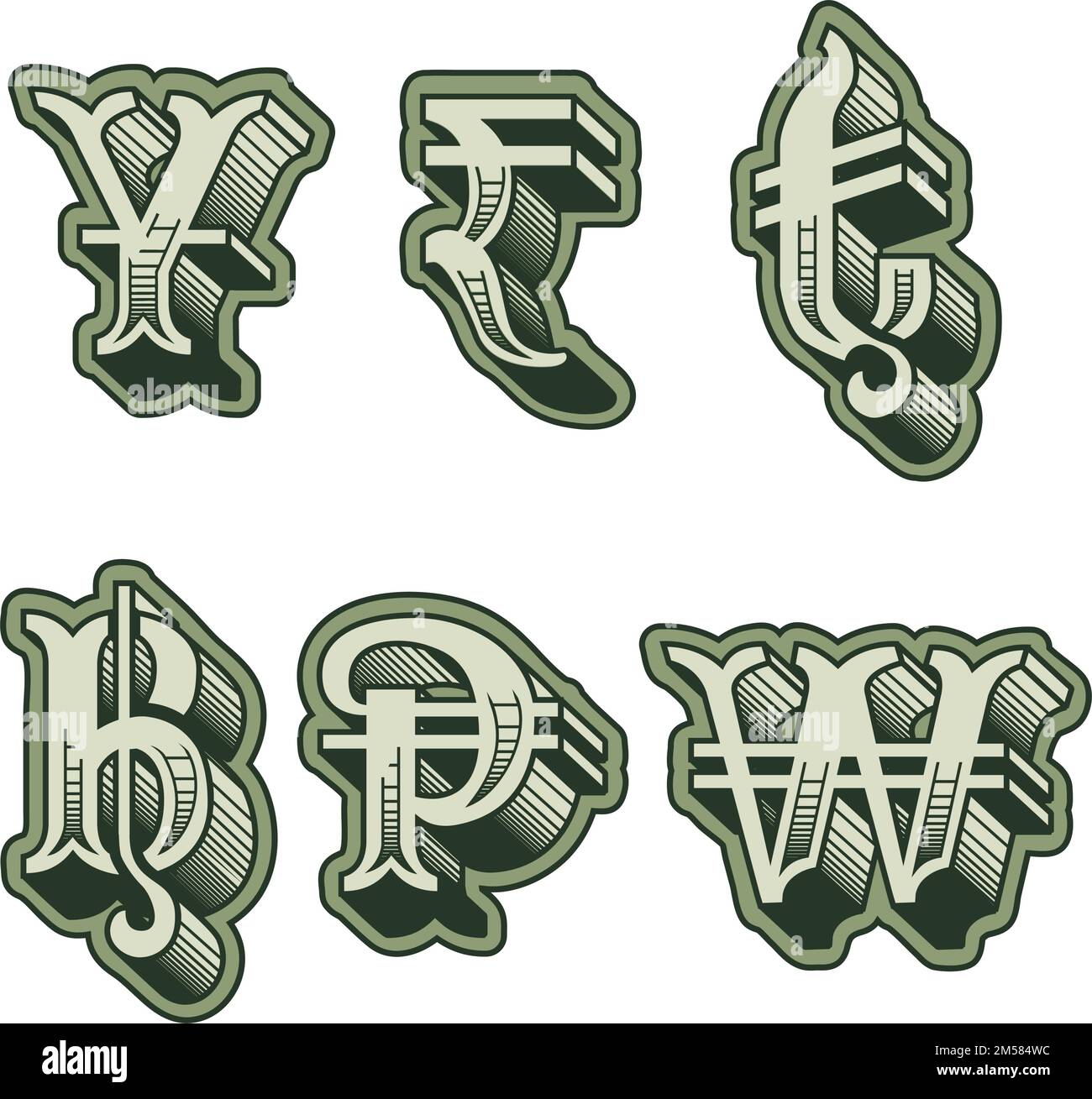 Vector decorative original alphabet letters english font. Eps-10 ...