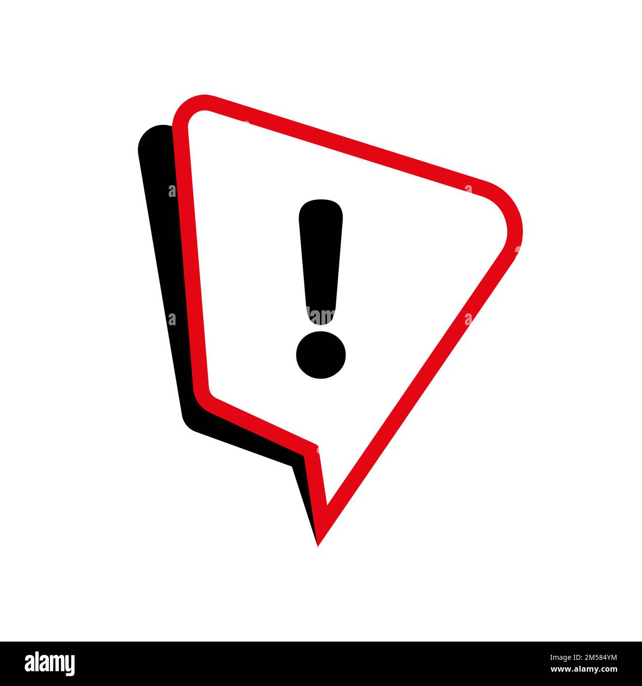 text with exclamation mark on white background Stock Vector Image & Art ...