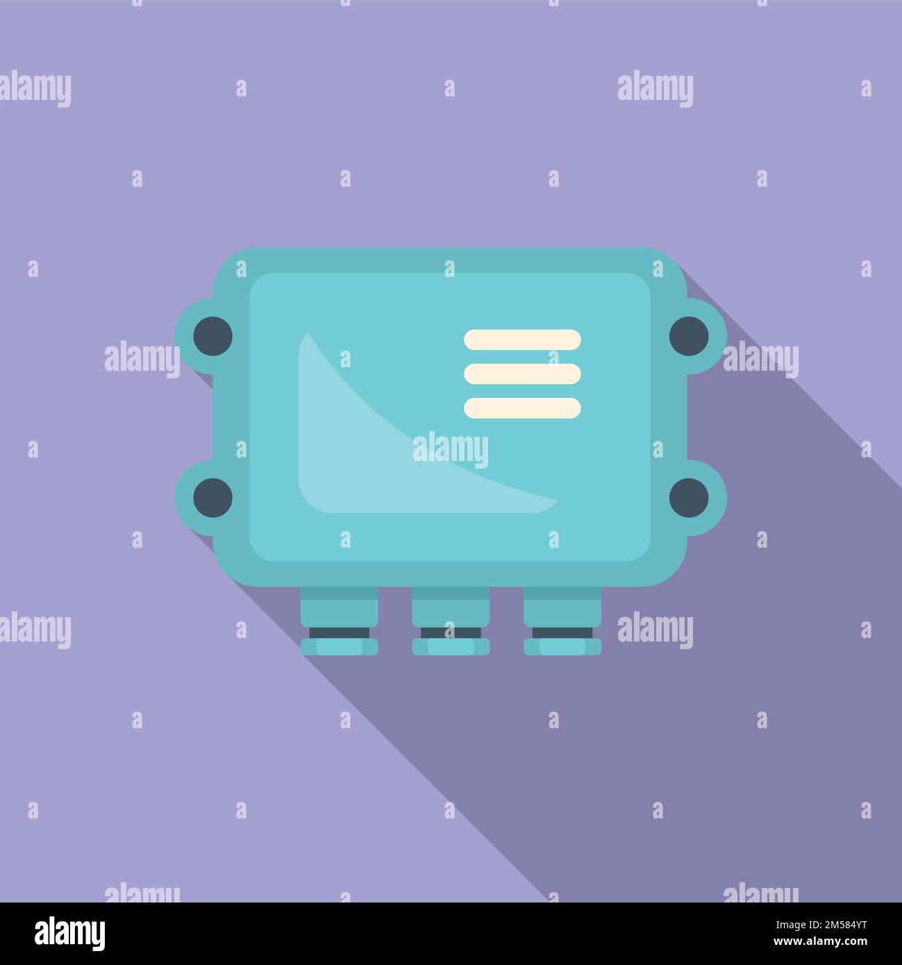 Light junction box icon flat vector. Safety light. Control close Stock ...