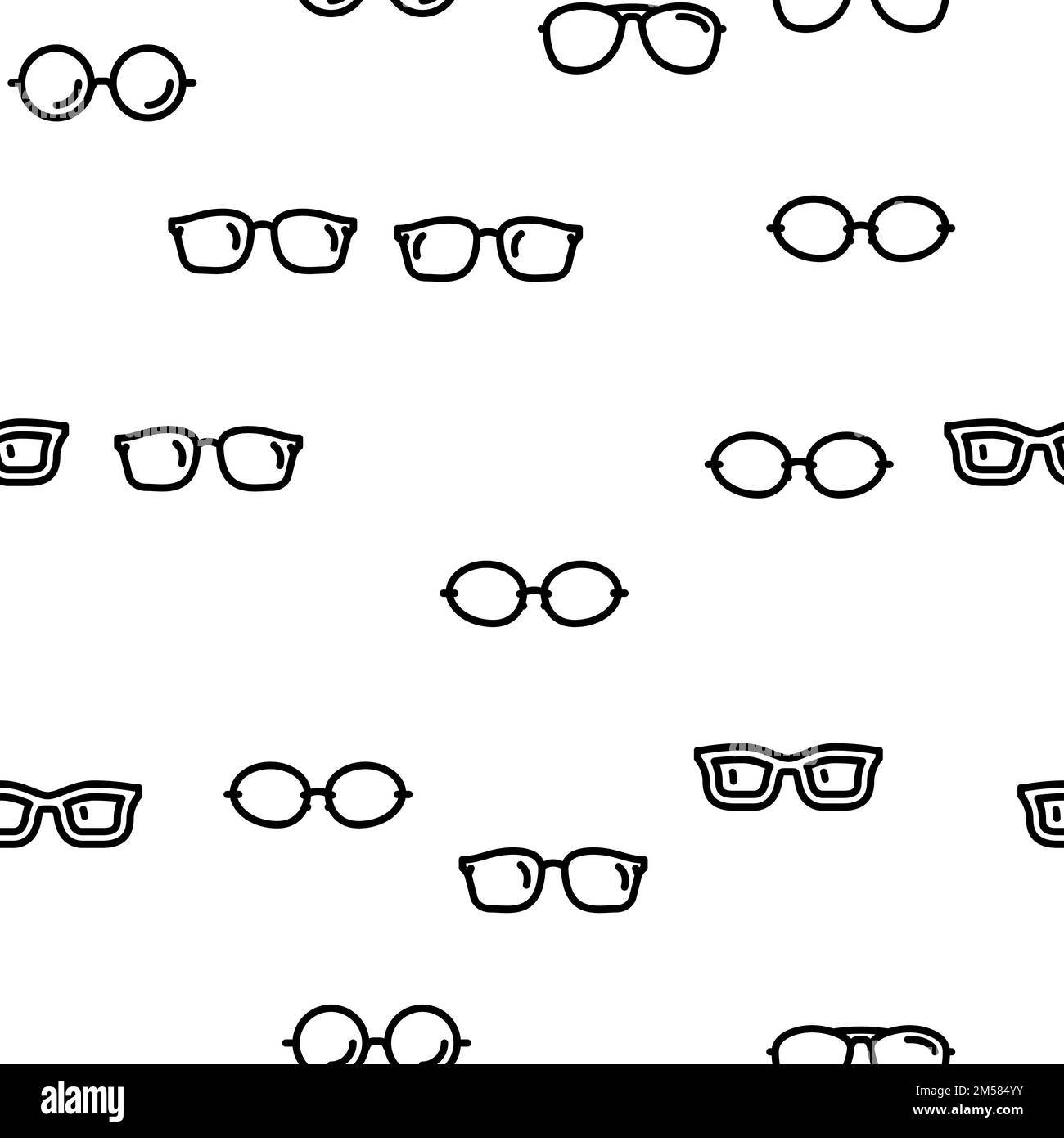 eye glasses frame fashion vector seamless pattern Stock Vector Image ...