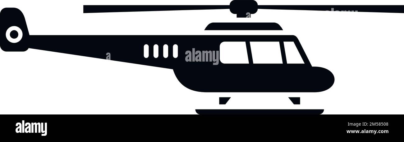 Safety rescue helicopter icon simple vector. Air transport. Flight ship ...