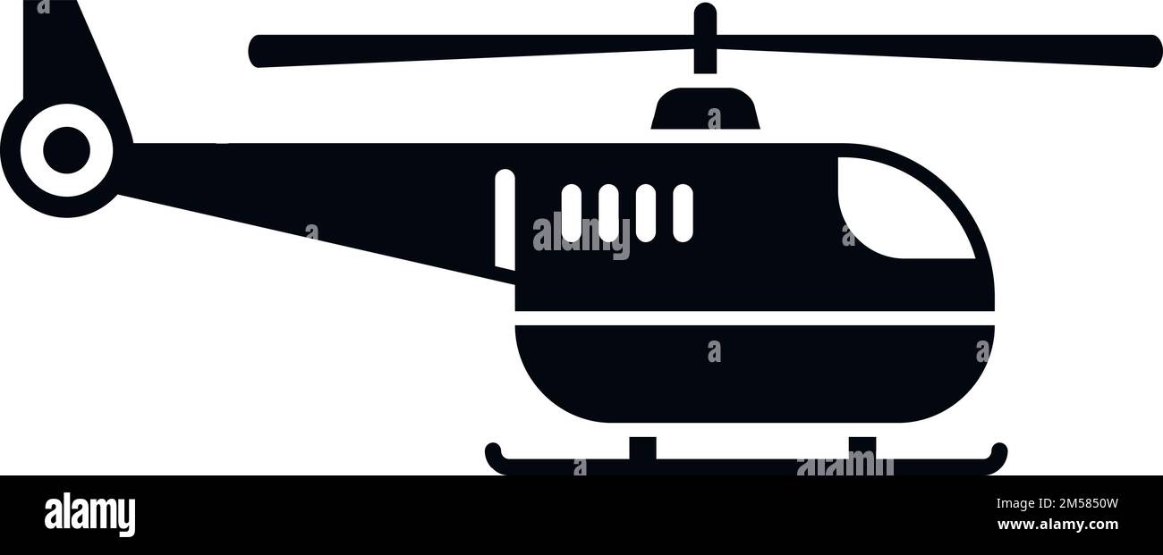 Chopper rescue helicopter icon simple vector. Military transport ...