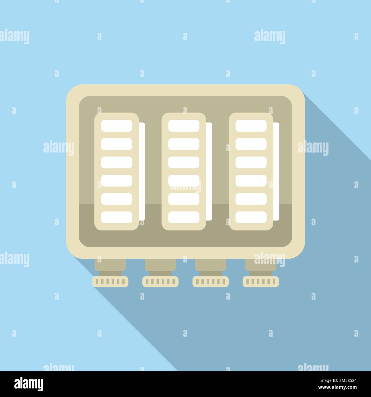 Wall breaker icon flat vector. Safety current. Plug mount Stock Vector ...