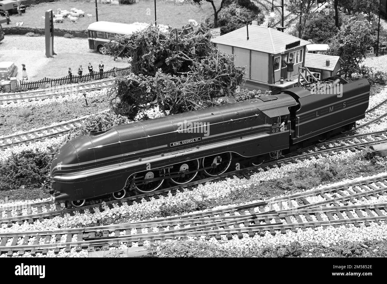 A model of a streamlined Coronation class locomotive Stock Photo - Alamy