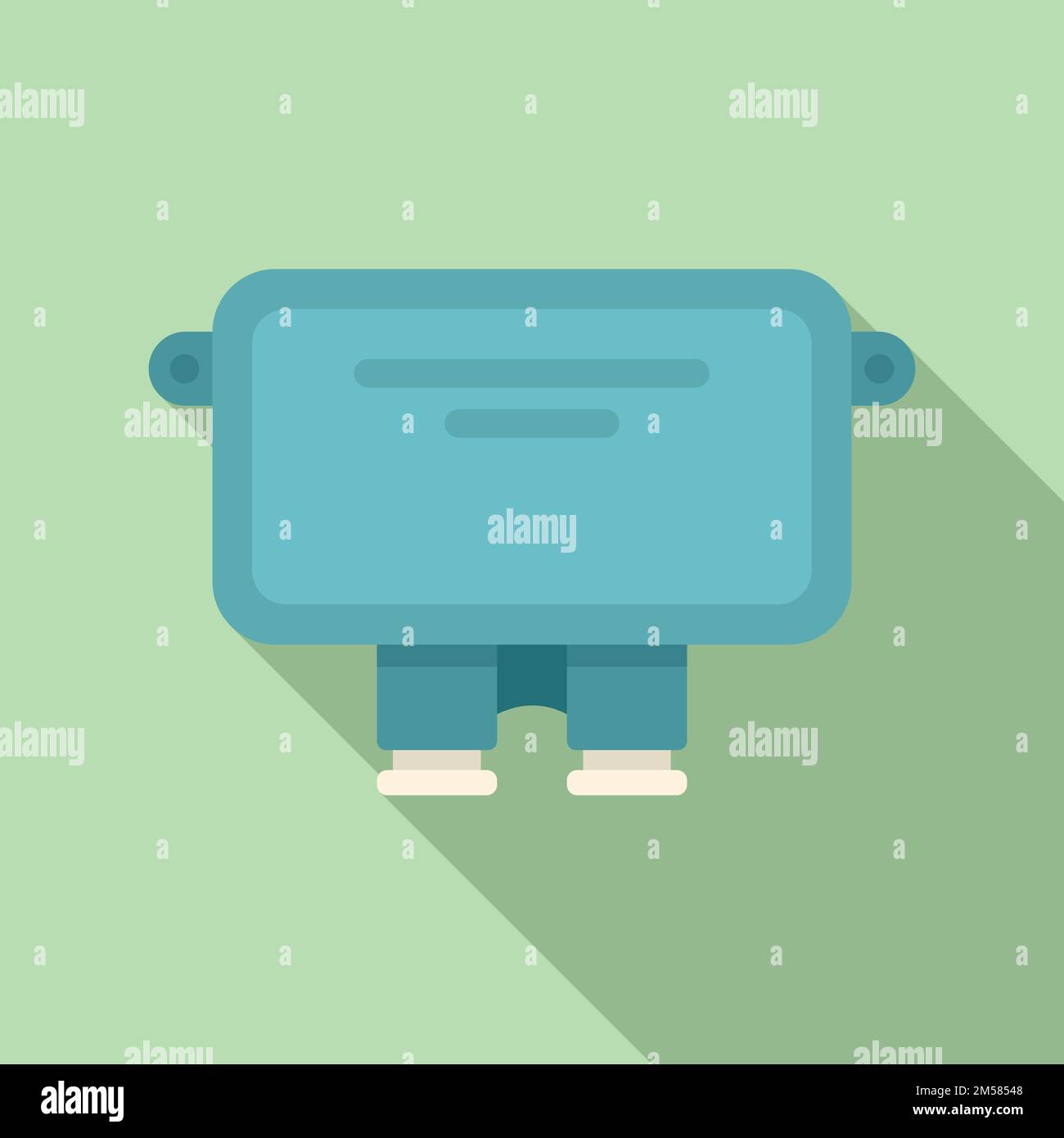 Energy junction box icon flat vector. Electric switch. Control current ...
