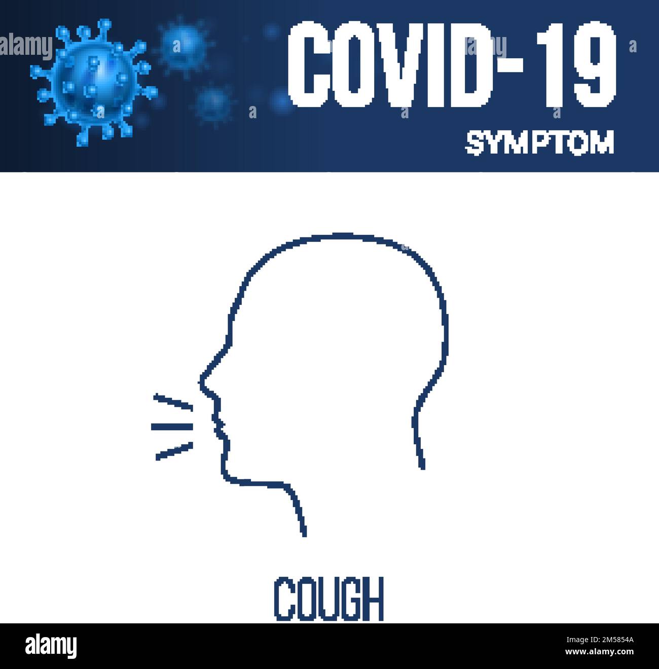 Coronavirus Symptoms Icon. Cough Linear Symbol Design from Diseases ...