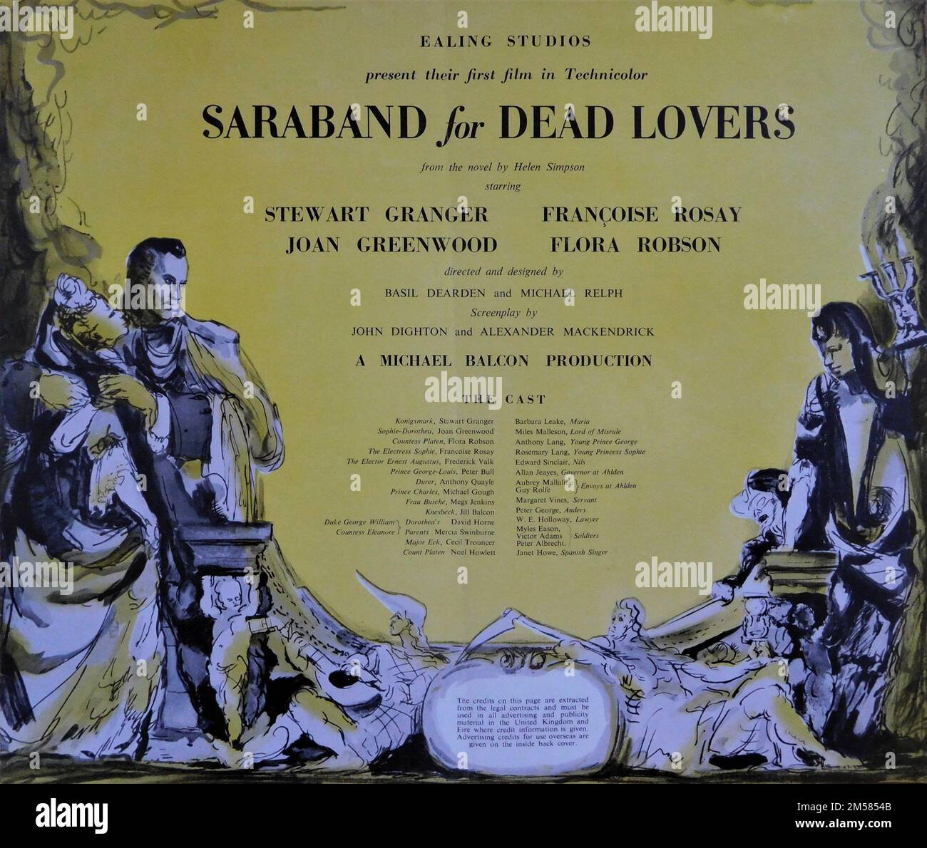 Pressbook Title Page with artwork of STEWART GRANGER and JOAN GREENWOOD ...