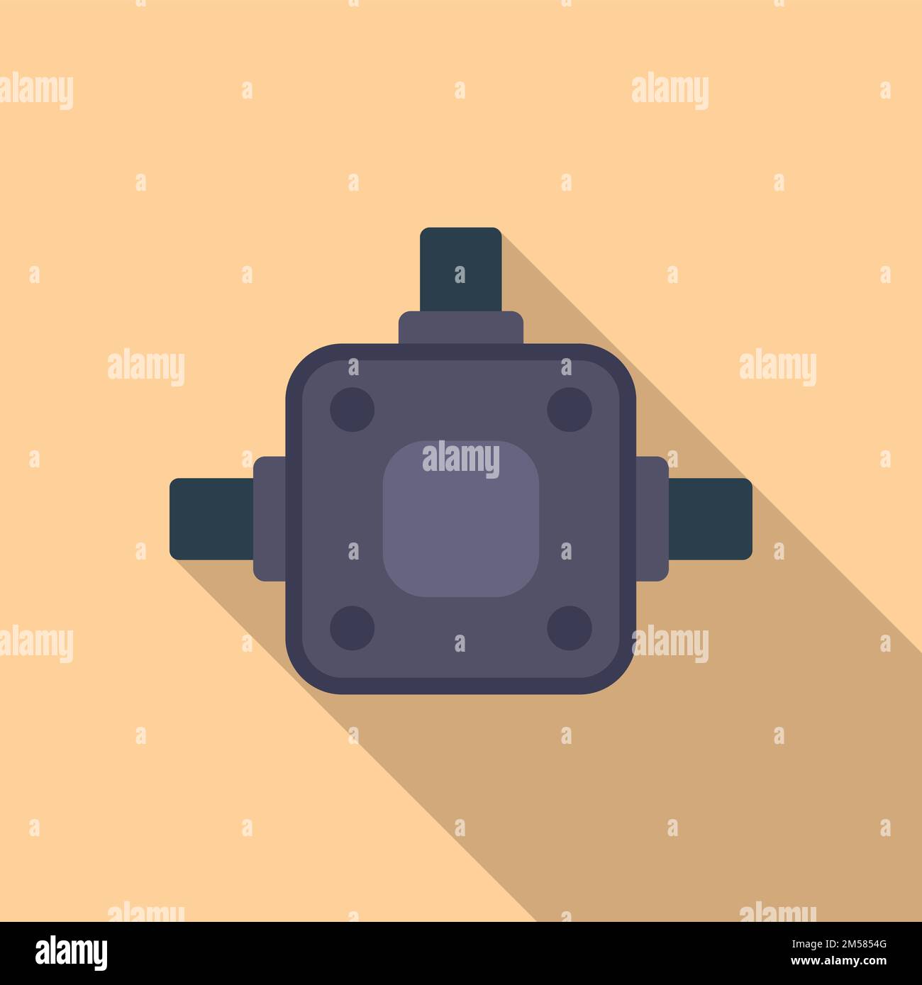 Fuse junction box icon flat vector. Electric switch. Safety circuit ...