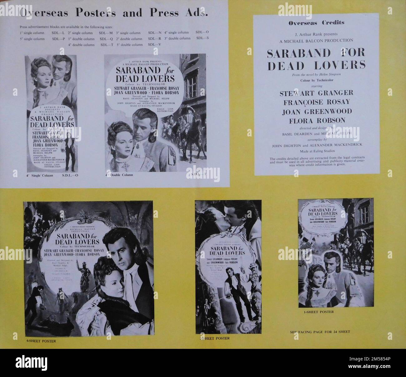 International Ad Blocks and Posters for STEWART GRANGER and JOAN ...