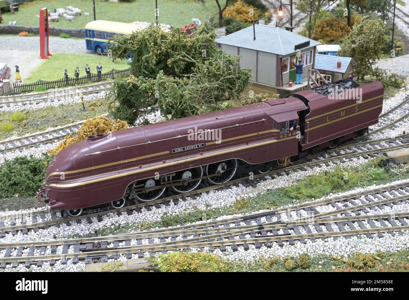 : A model of a streamlined Coronation class locomotive Stock Photo - Alamy