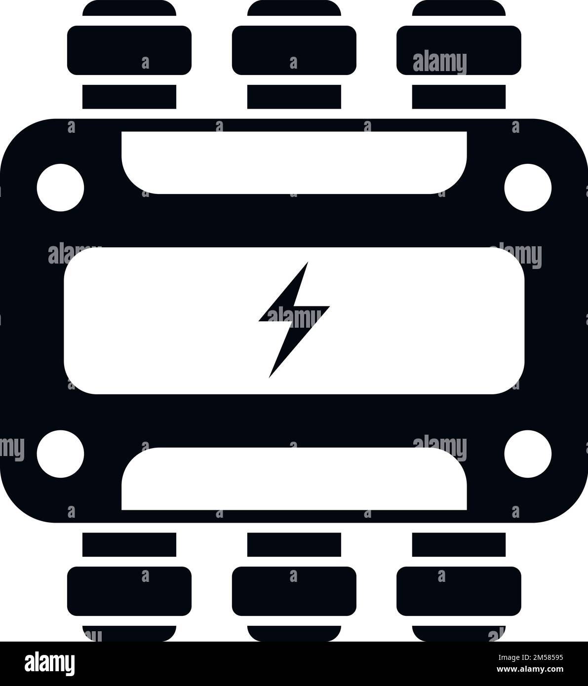 Junction box equipment icon simple vector. Electric power. Contact ...